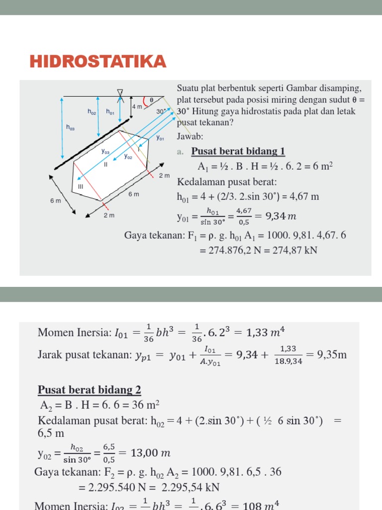 Latihan Hidrostatika | PDF | Metode & Bahan Ajar