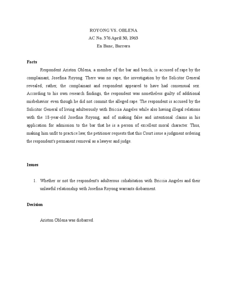 Disbarment Case Digests | PDF | Public Law | Government