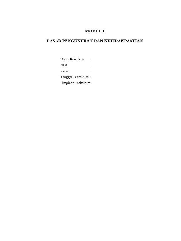 Contoh Penulisan Laprak | PDF