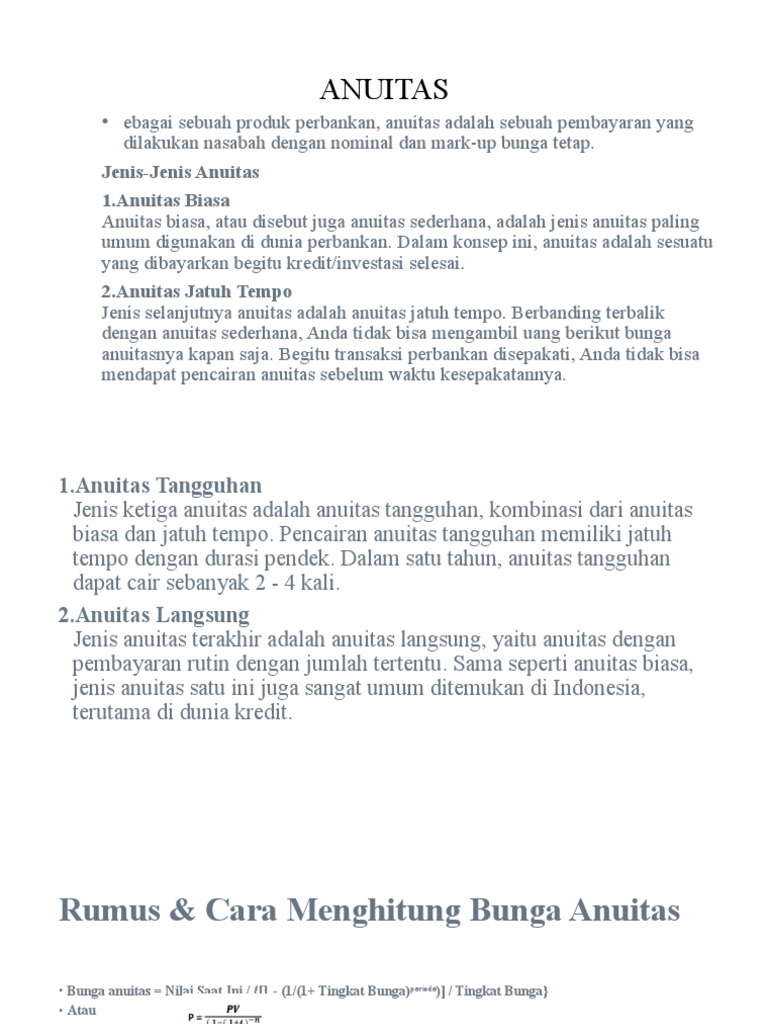 ANUITAS | PDF | Pengelolaan Keuangan & Uang | Hukum