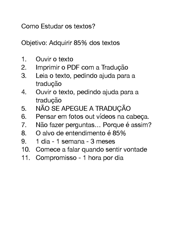 Como Estudar Os Textos | PDF