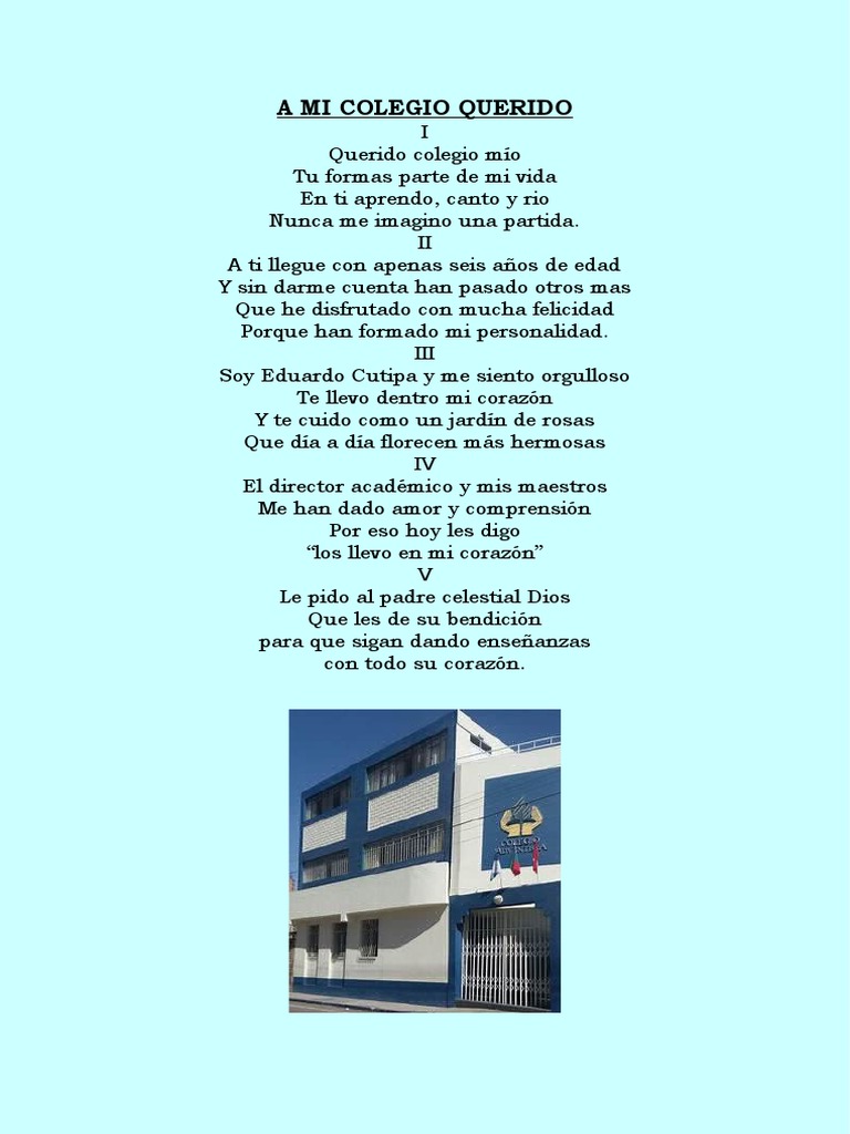 A Mi Colegio Querido Pdf