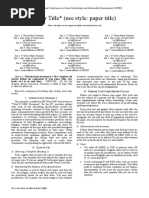 IRJET Manuscript Template | PDF | Document | International System Of Units