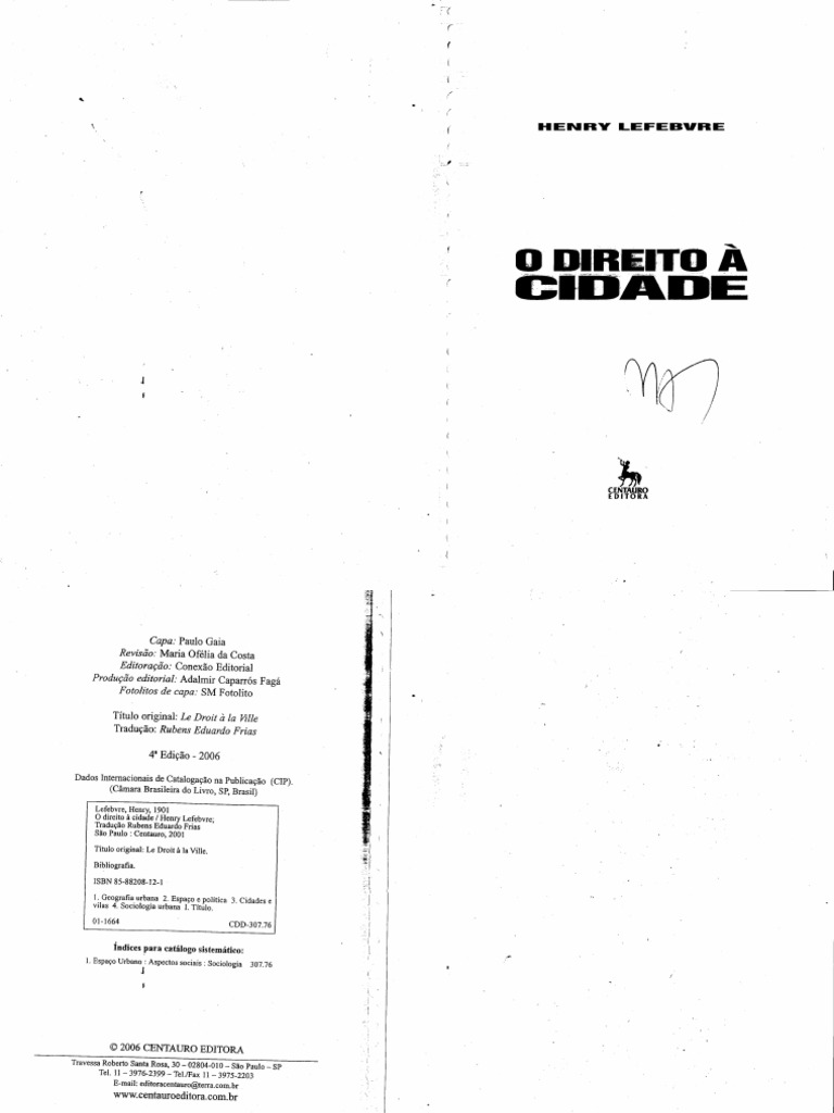 Direito A Cidade | PDF
