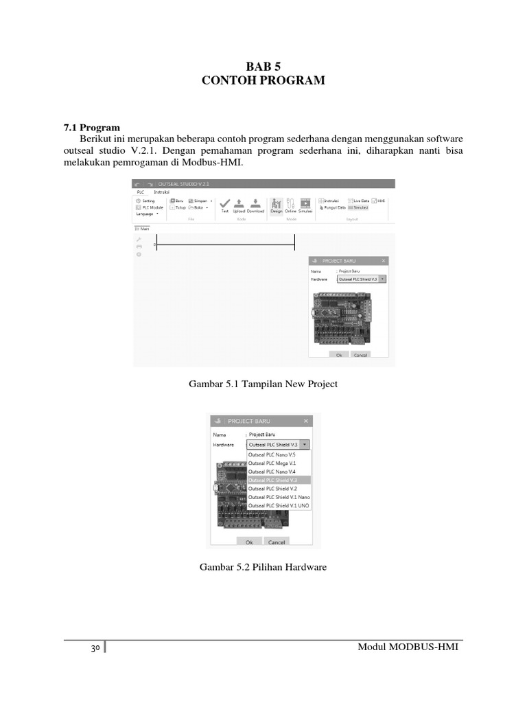 Modbus Hmi Bab V | PDF | Komputer