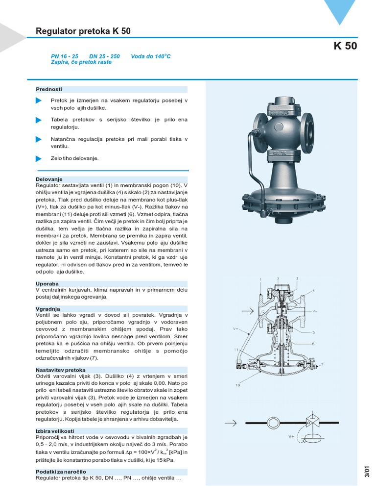 Regulator Protoka K50 | PDF