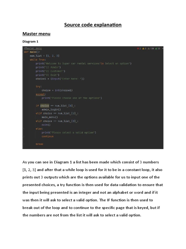 Source Code Explanation Pdf User Computing Menu Computing
