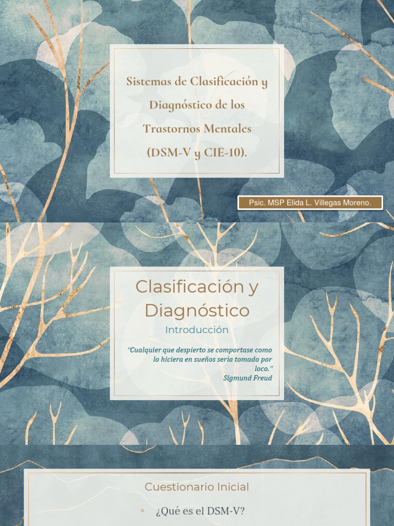 Clasificacion Diagnostica DSMV CIE10 | PDF | Manual Diagnóstico y Estadístico de los Trastornos ...