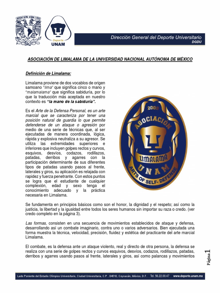 Historia de Limalama para Deporte Unam 2020 | PDF | México | Ciudad de ...