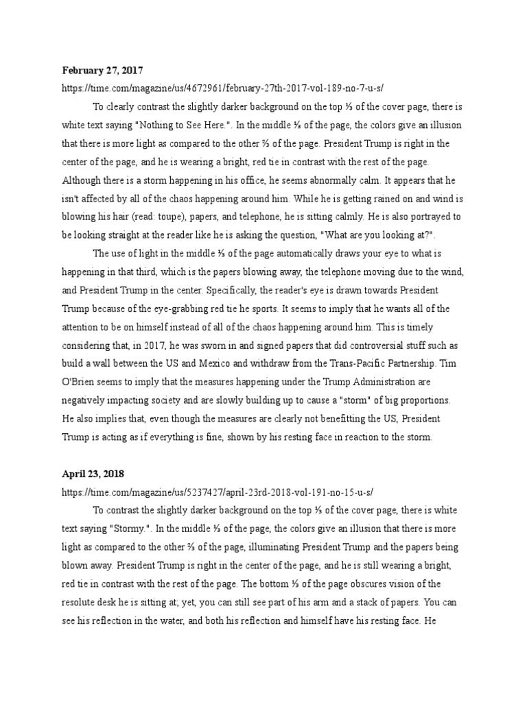 Time Covers by Tim Obrien - Lauren Andrade | PDF | Facebook | Donald Trump