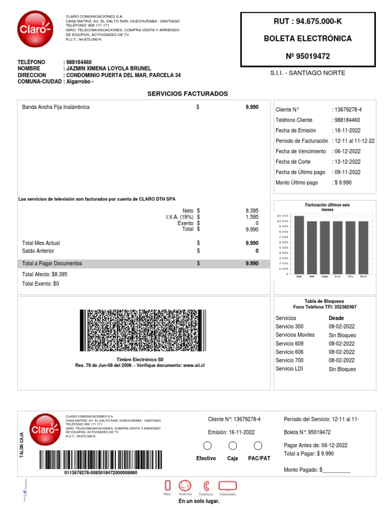 Boleta Internet | PDF | Telecomunicaciones | Medios de comunicación en masa