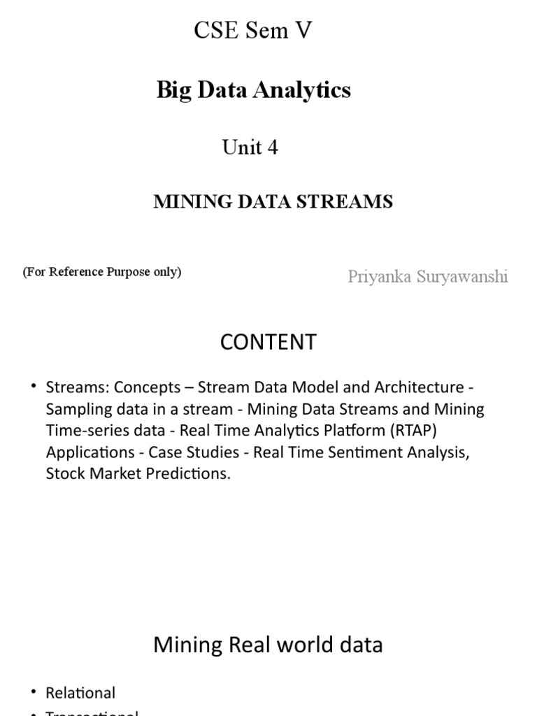 Unit 4 | PDF | Time Series | Analytics