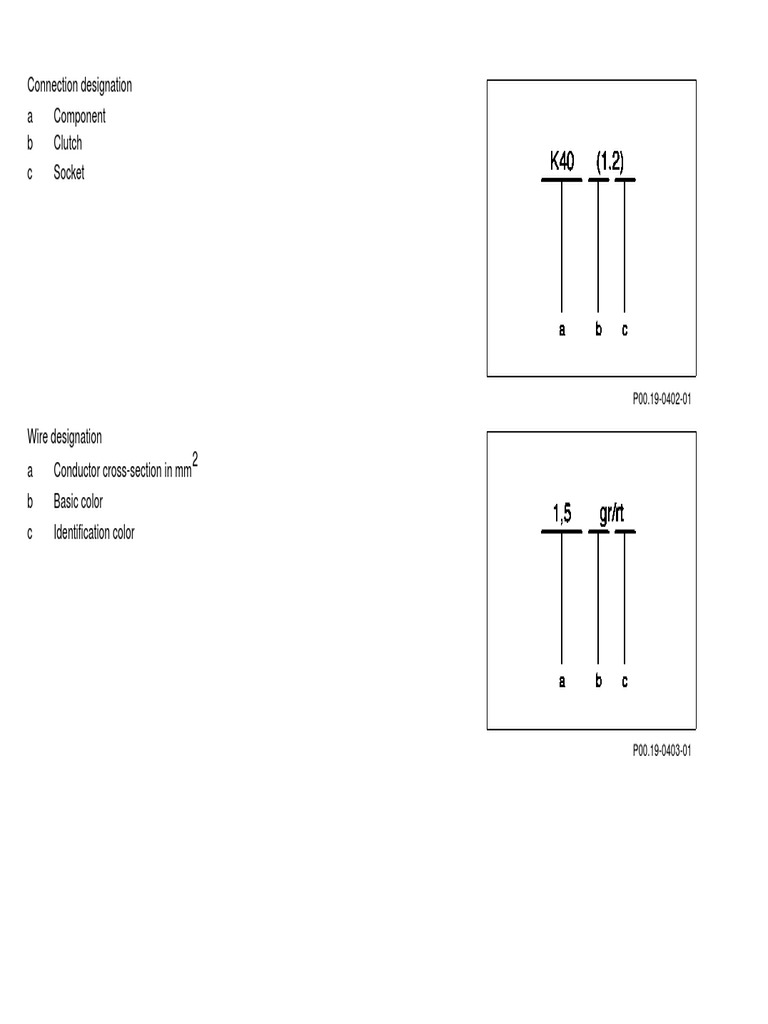Connection Designation A Component B Clutch C Socket PDF