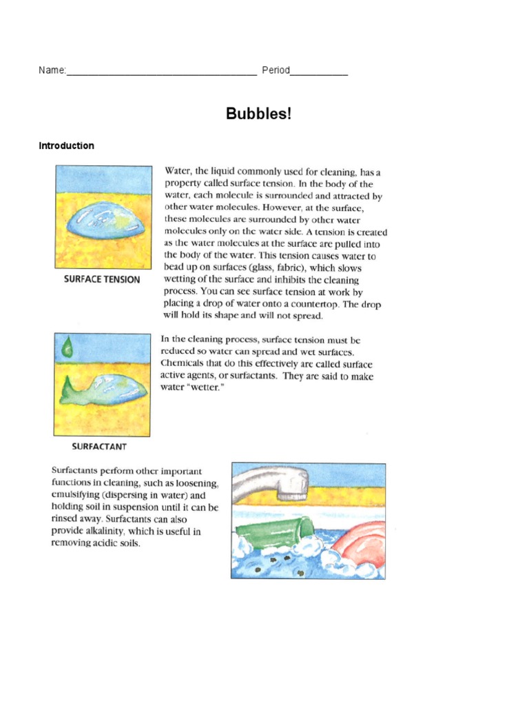 243 Surface Tension - 13875114. Lab Bubbles | PDF | Science ...