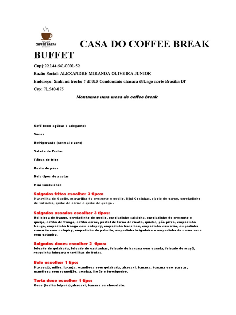 Casa do Coffee Break | PDF