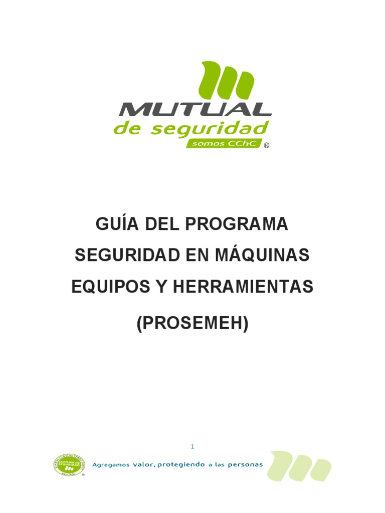 Guía para el establecimiento de un programa de seguridad en máquinas ...