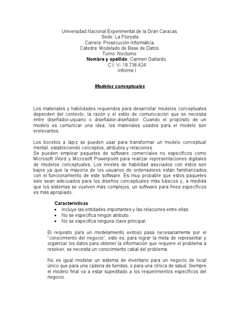 Modelado Conceptual de Bases de Datos | PDF | Software | Abstracción