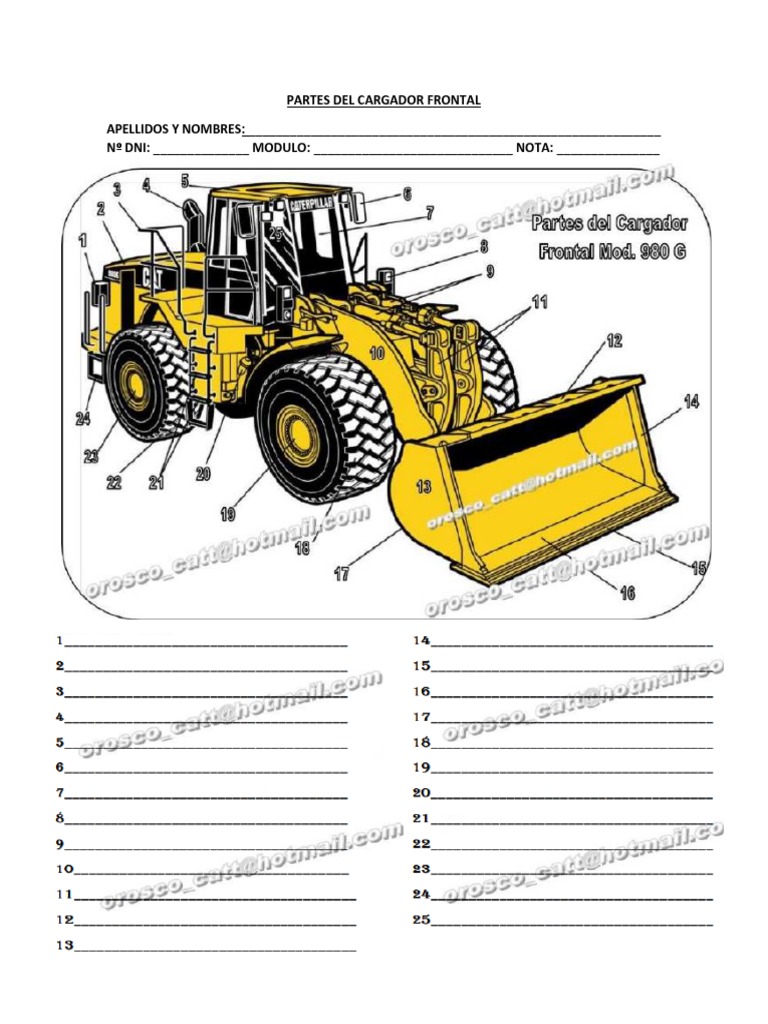 Partes Del Cargador Frontal | PDF