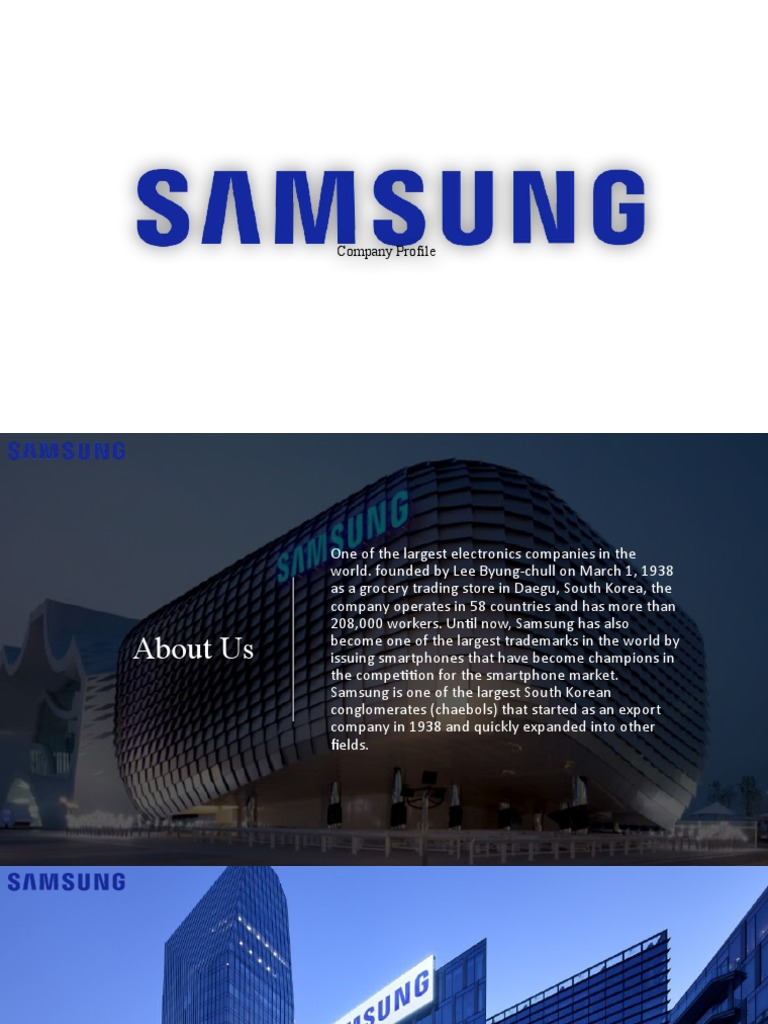 Overview of Samsung Company Profile | PDF | Samsung | Business