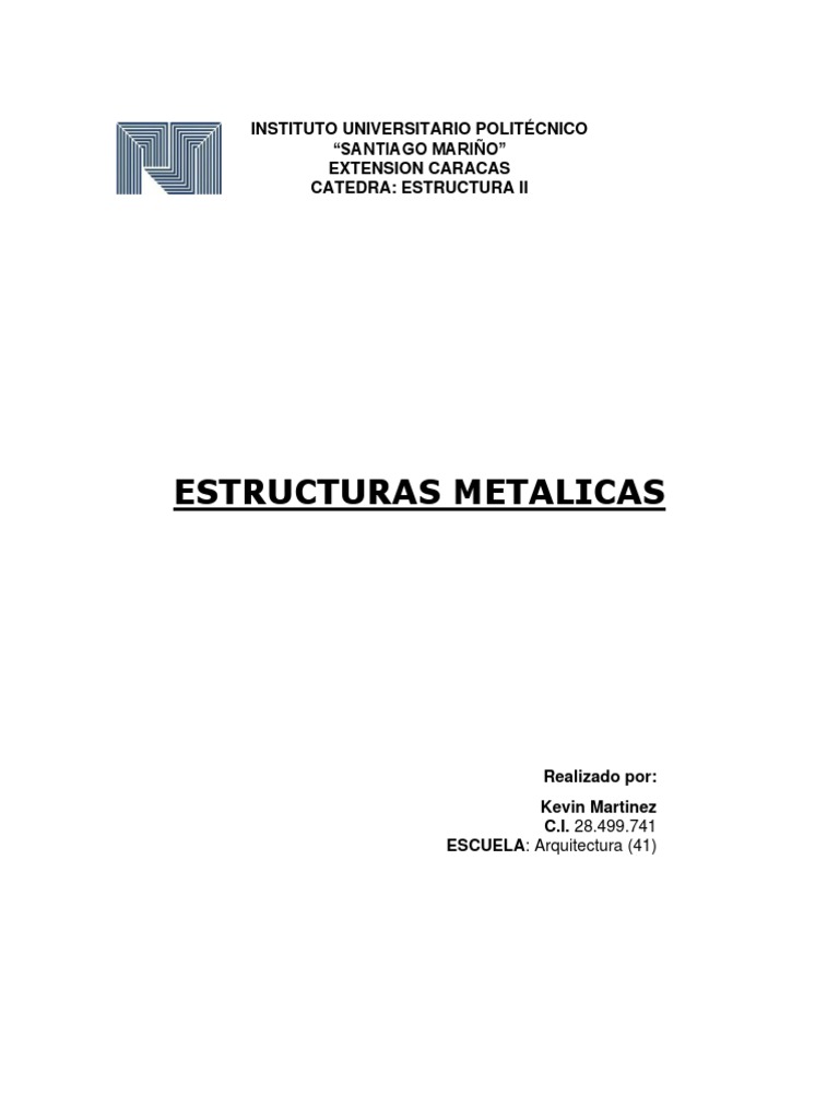 Estructuras Metálicas: Tipos y Uniones | PDF | Fundación (Ingeniería ...