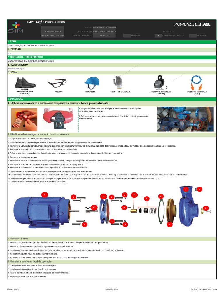 LPP - Manut - Bomba.centrif | PDF | Bomba | Parafuso