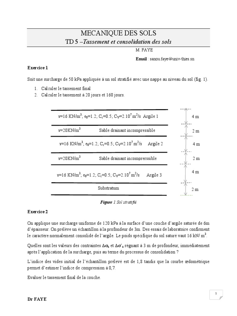 Tassement et consolidation des sols | PDF | La nature | Sol (pédologie)