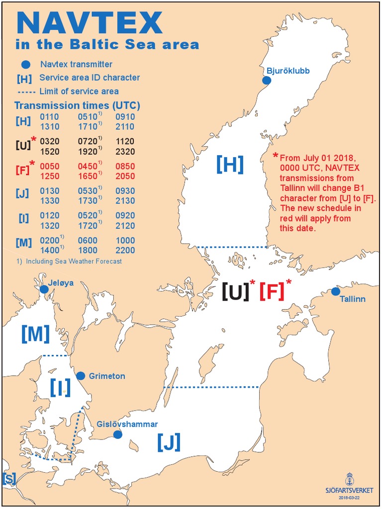 NAVTEX in The Baltic Sea Area | PDF