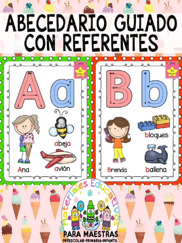 Abecedario Guiado Con Referentes Recopilado Por Materiales Educativos ...