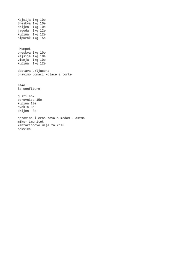 Domaci Proizvodi | PDF