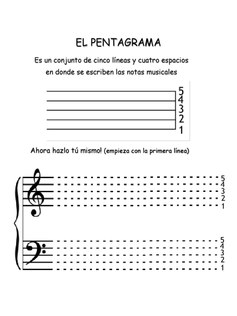 Actividad Musical - El Pentagrama | PDF