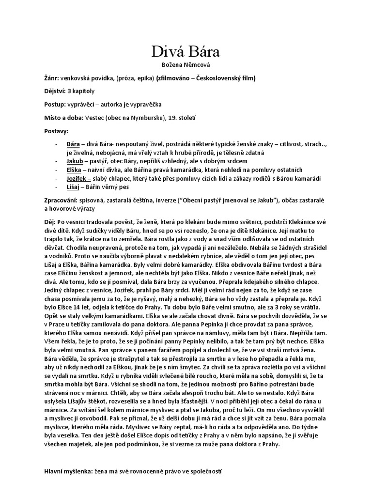 05 Divá Bára | PDF