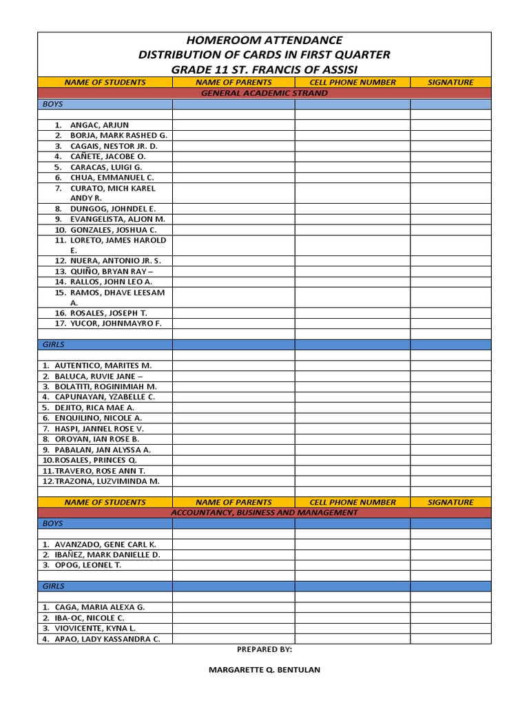 Homeroom Attendance | PDF