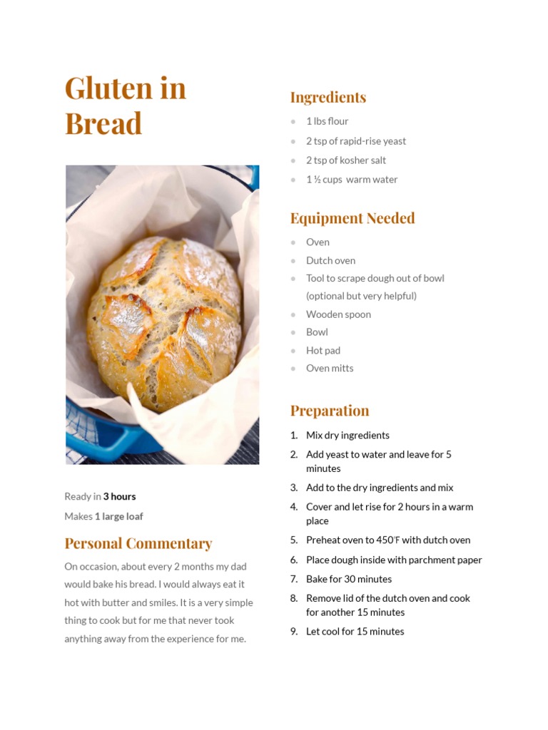 Recipe | PDF | Dough | Breads