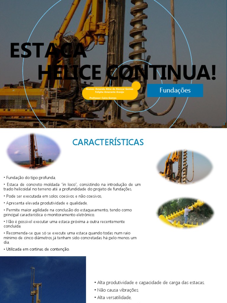 Estaca Hélice Continua - Amanda e Feliphe | PDF