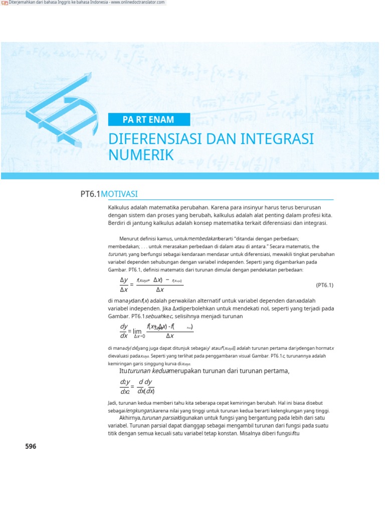MetodeNumerik08thNumericalInteg&Deff - En.id Translate | PDF