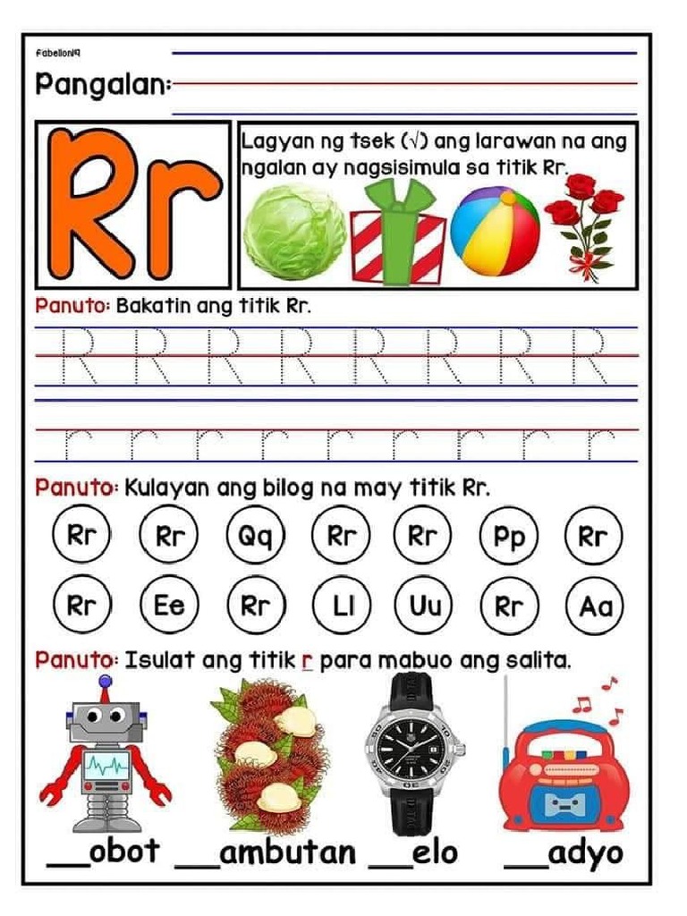 Letter Rr Pdf