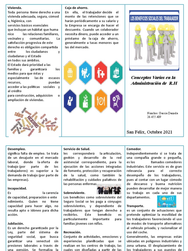Triptico Seguridad Industrial | Descargar gratis PDF | Vejez | Pensión