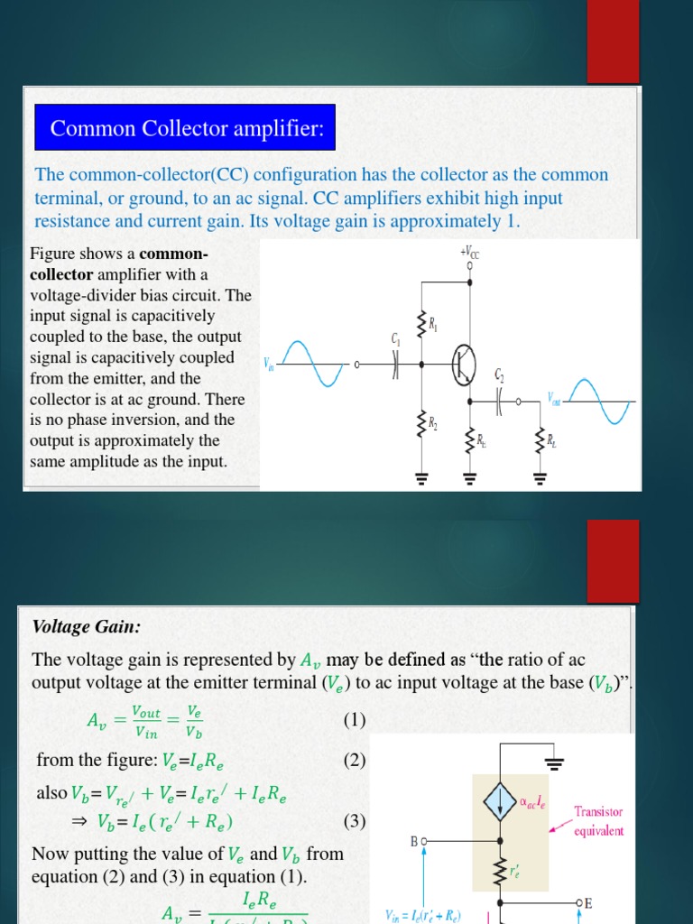 Common Collector Amplifier | PDF | Amplifier | Electronic Engineering