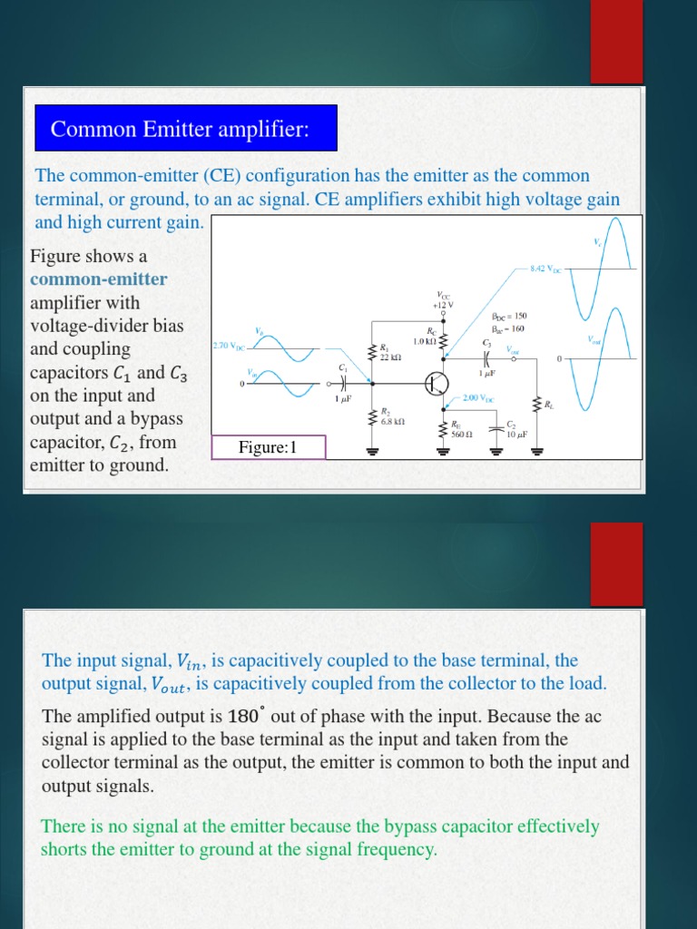 Common Emitter Amplifier L1 | PDF | Amplifier | Electric Power