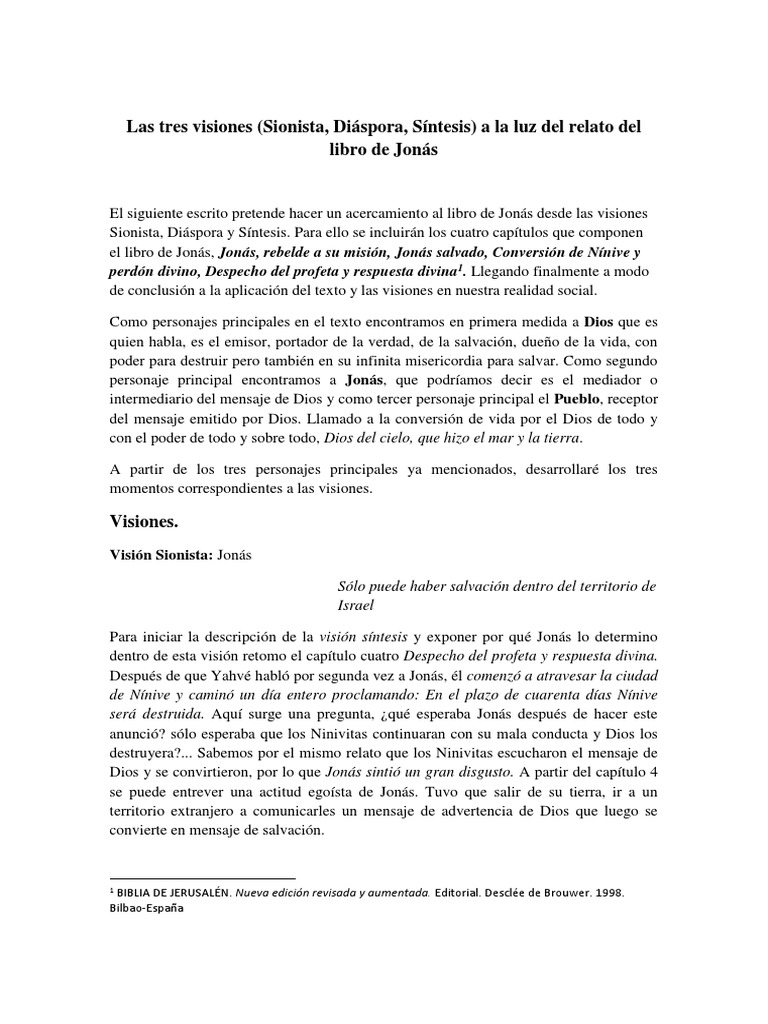 Visiones Desde Jonas | PDF | Historia | Religión y espiritualidad