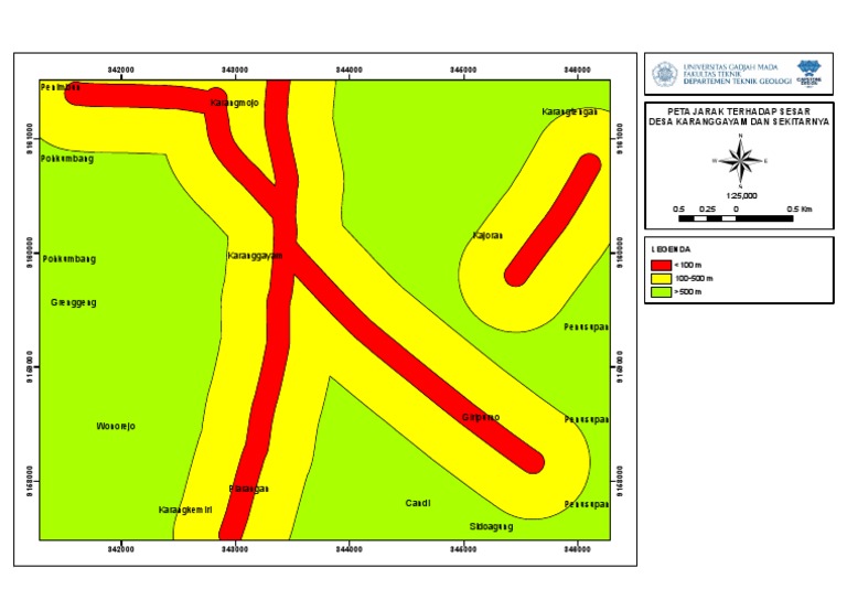 Peta Jarak Terhadap Sesar | PDF