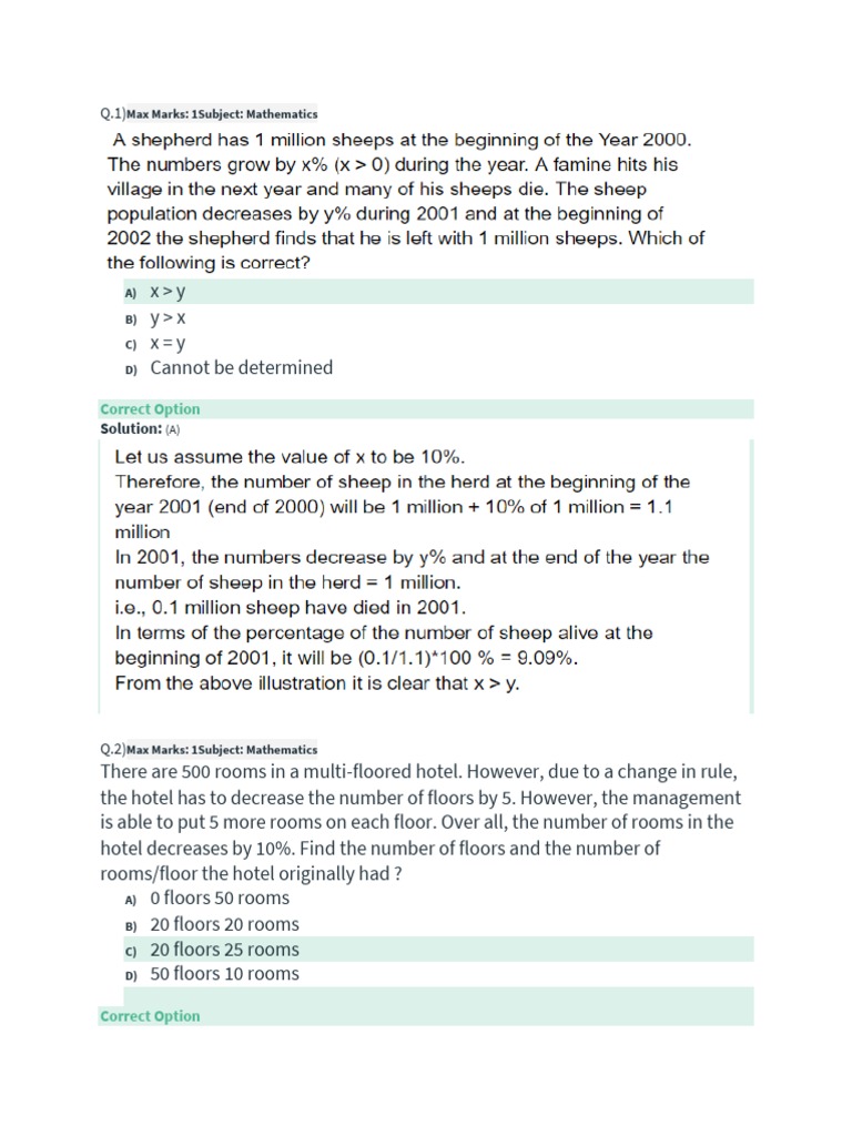 Practice Test-2 Aptitude-Partnership, Percentages, Profit and Loss ...