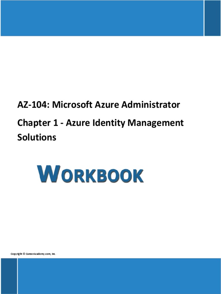 001 Az104 - WB01 | PDF | Microsoft Azure | Cloud Computing