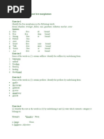 Morphology Exercises with Answers | PDF | Morphology (Linguistics) | Word