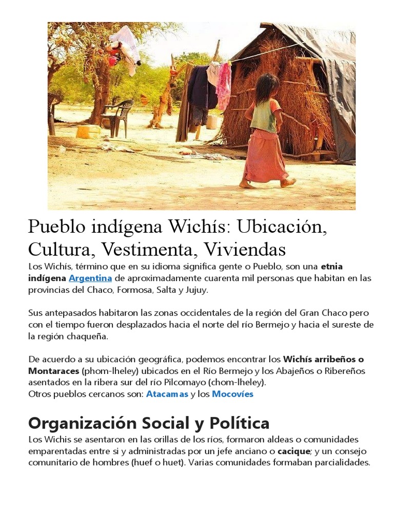 Pueblo Indígena Wichís | PDF | Ciencias sociales