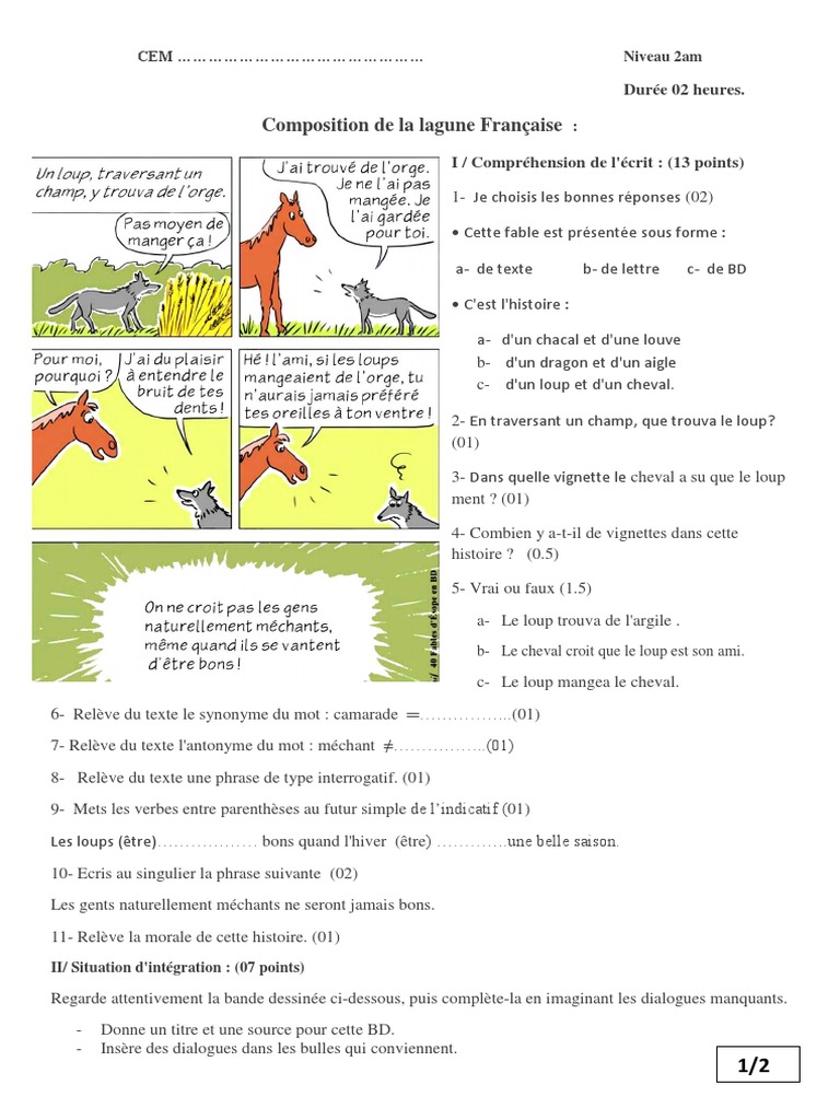 Fables et légendes en 2AM | PDF | Fable | Linguistique