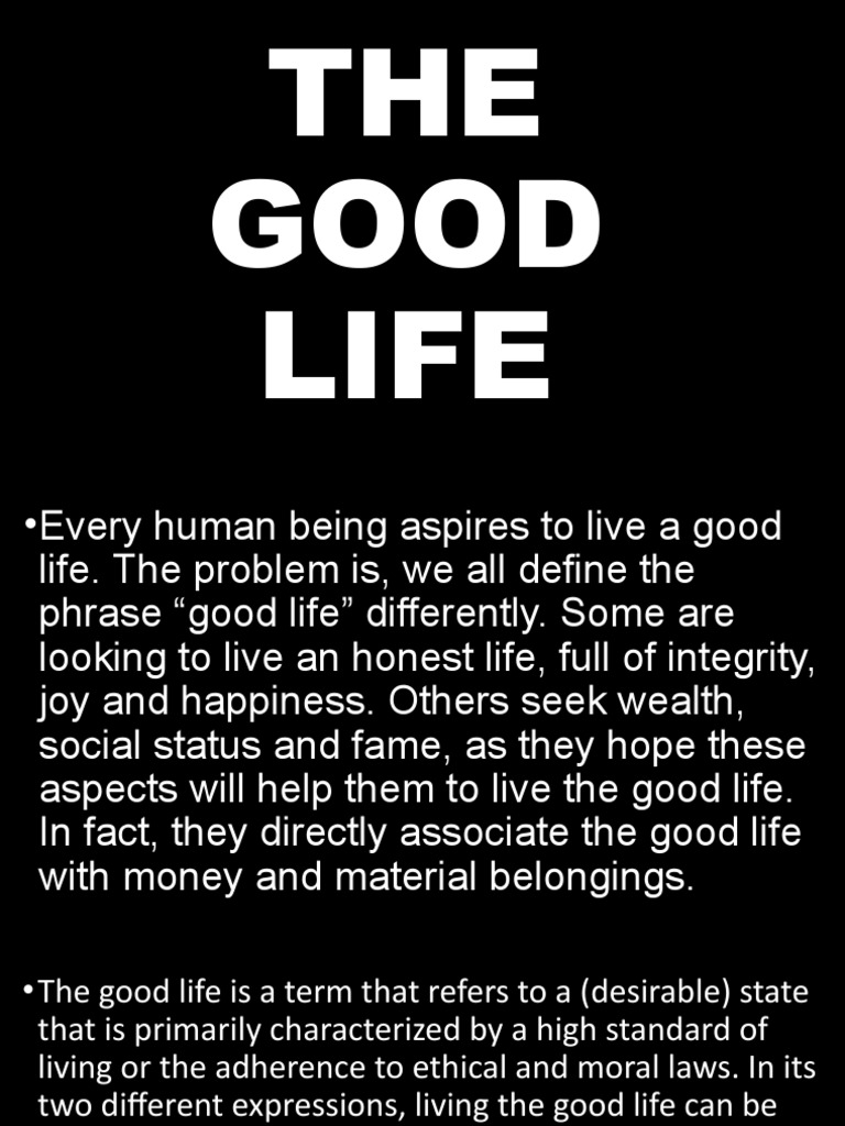 The Good Life | PDF | Virtue | Aristotle