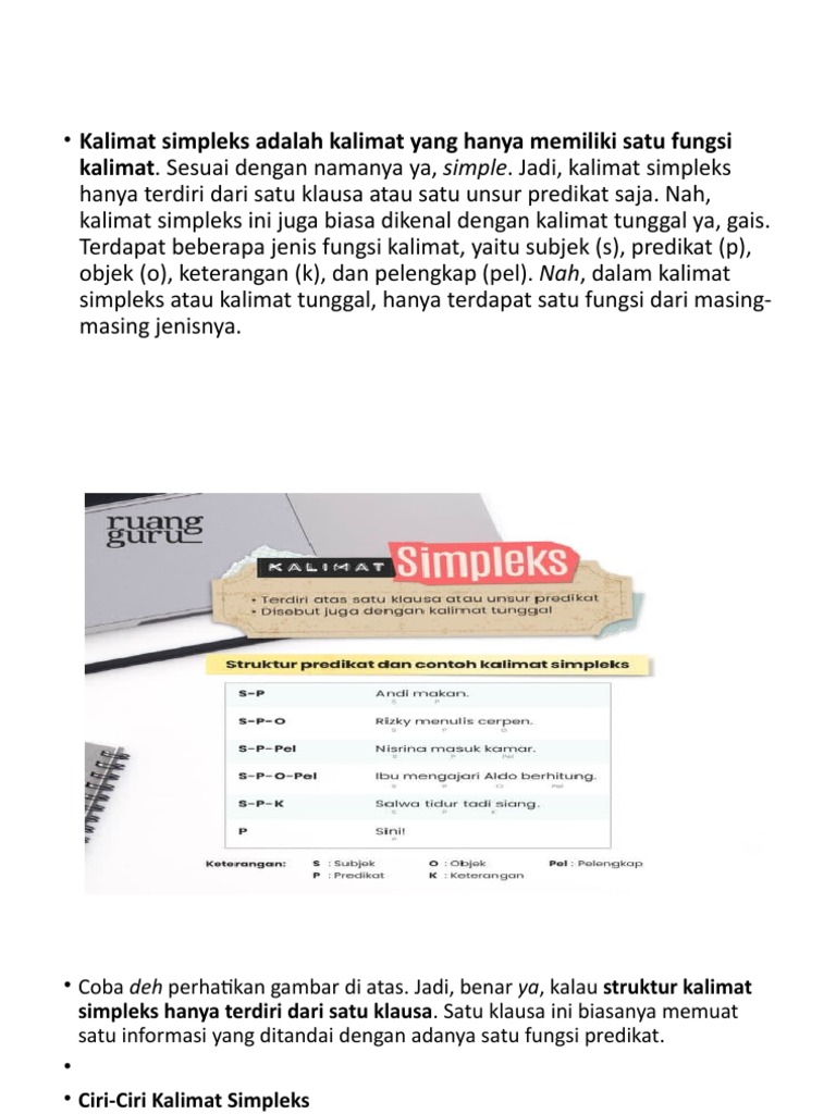Ciri dan Pengertian Kalimat Kompleks | PDF | Seni & Disiplin Bahasa