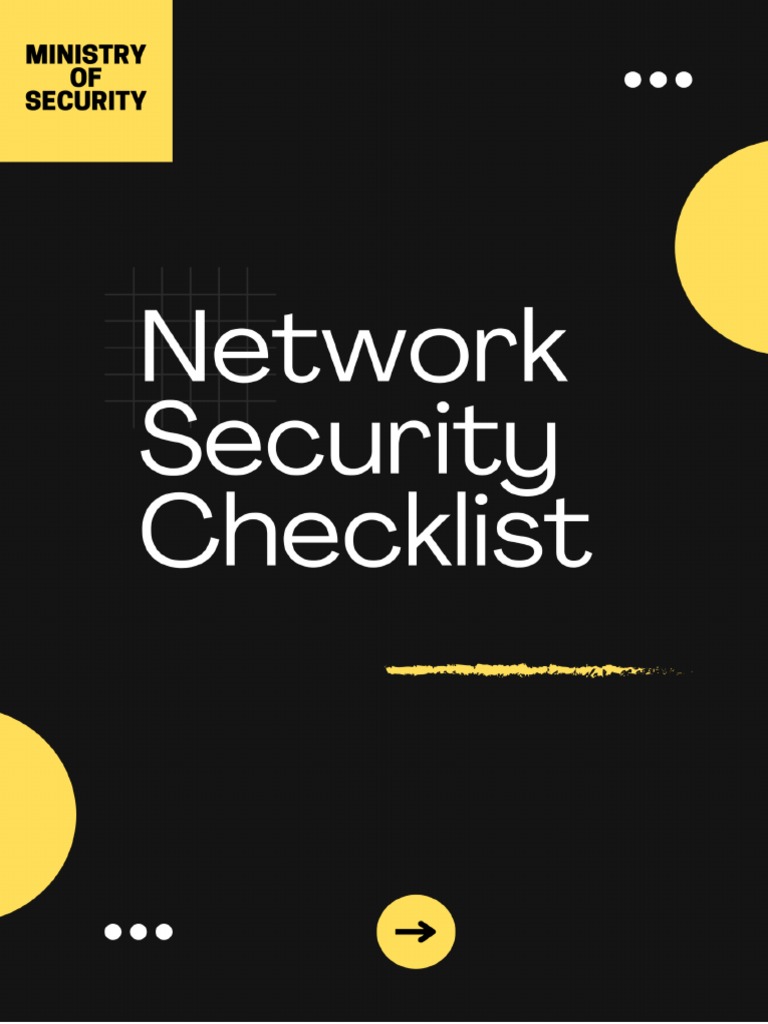 Network Security Checklist | PDF | Router (Computing) | Port (Computer Networking)