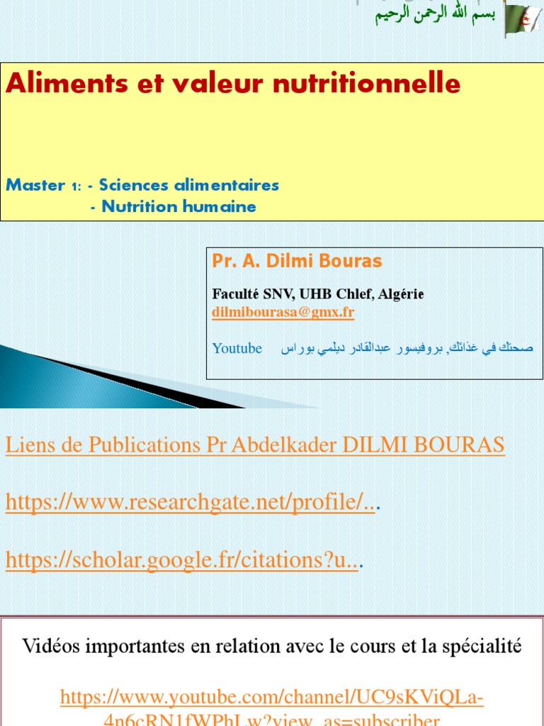 Alimentation et Valeur Nutritionnelle | PDF | Fromage | Régime et nutrition